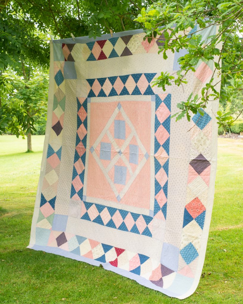 Beautiful Victorian Framed Patchwork Cover – The Old Courthouse, Greyabbey